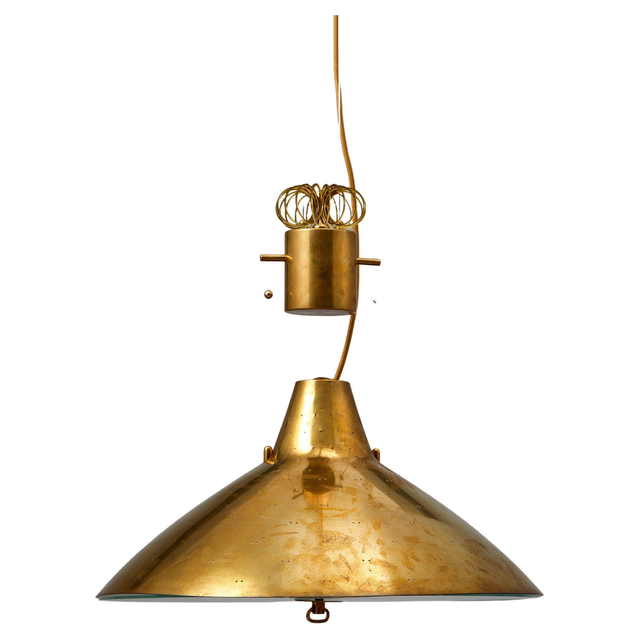 Brass Ceiling Lamp Fixture by Paavo Tynell at 1stDibs