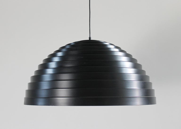 Elio Martinelli Step Ceiling Lamp in Black Lacquered Metal by ...