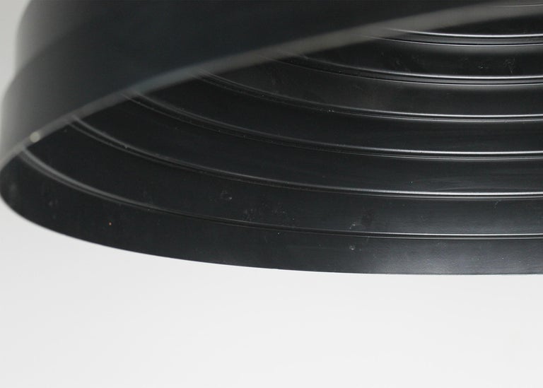 Elio Martinelli Step Ceiling Lamp in Black Lacquered Metal by ...