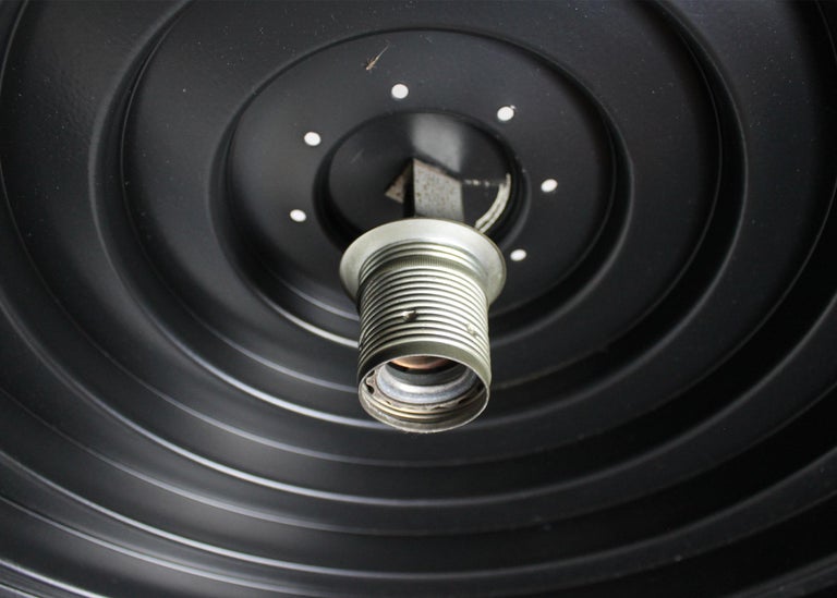 Elio Martinelli Step Ceiling Lamp in Black Lacquered Metal by ...