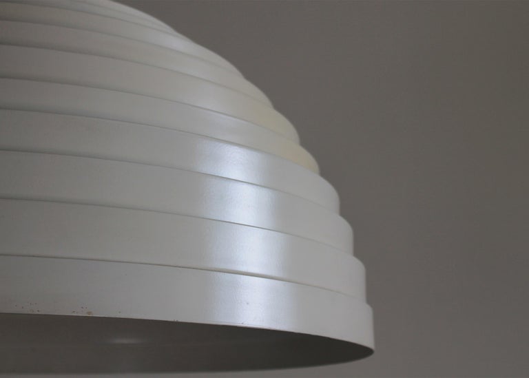 Step Ceiling Lamp in White Lacquered Metal by Martinelli Luce 1977 ...