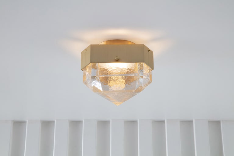 Vega Ceiling Mount in Cast Glass by Matthew Fairbank For Sale at 1stDibs