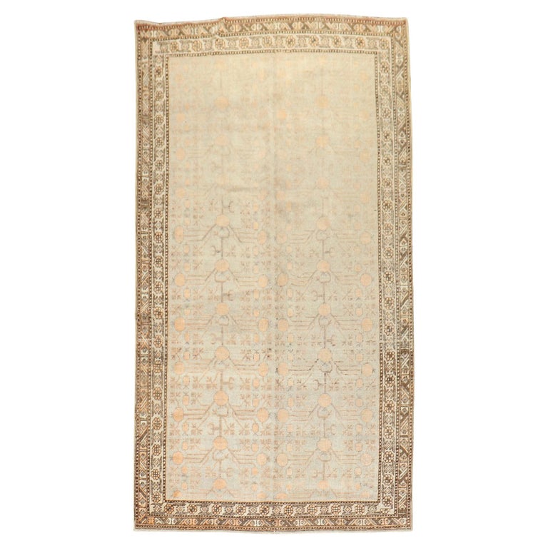 Celadon Antique Khotan Rug For Sale at 1stDibs