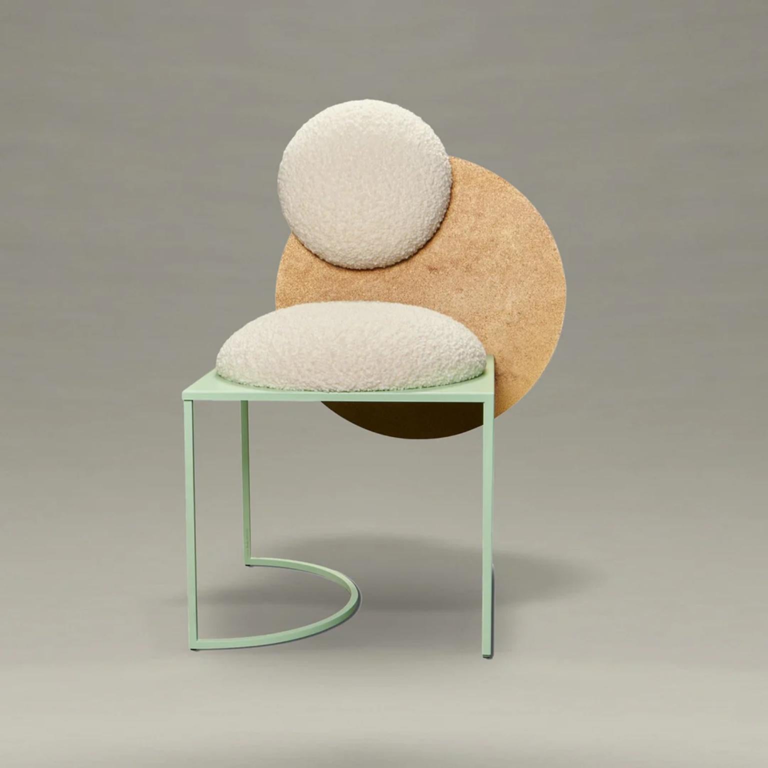 Celeste Cream Bouclé Chair by Bohinc Studio For Sale at 1stDibs