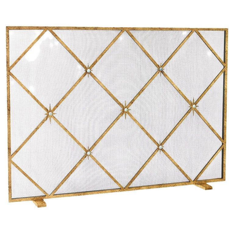Celeste Fireplace Screen in Brilliant Gold For Sale at 1stDibs ...