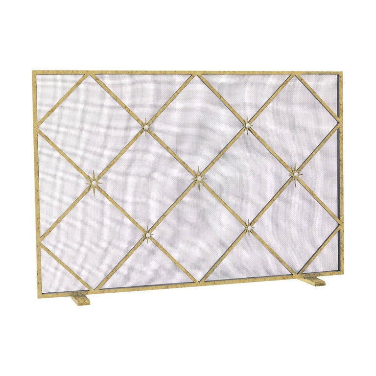 Celeste Fireplace Screen in Pure Gold For Sale at 1stDibs