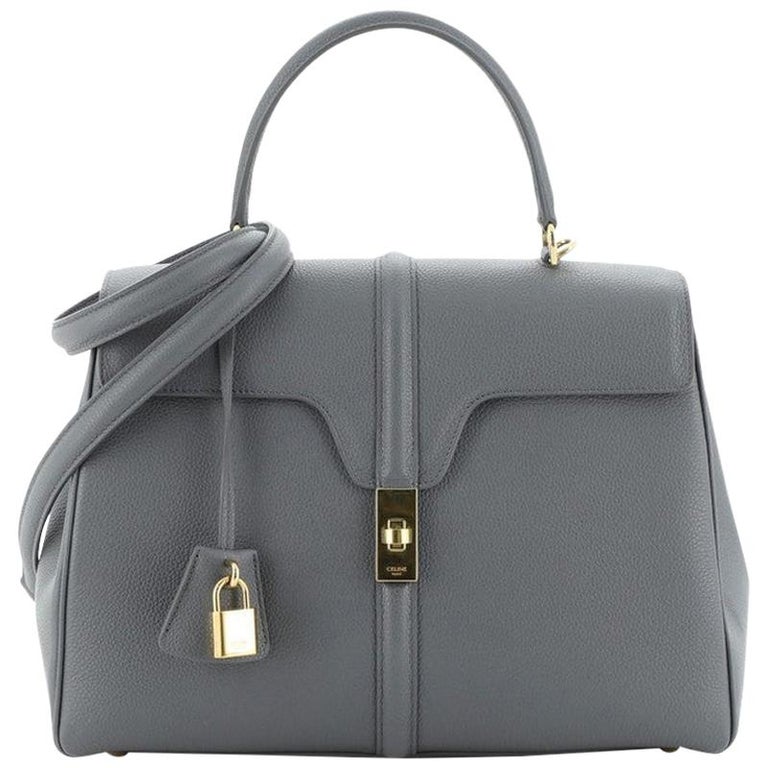 Celine 16 Top Handle Bag Grained Calfskin Medium at 1stDibs