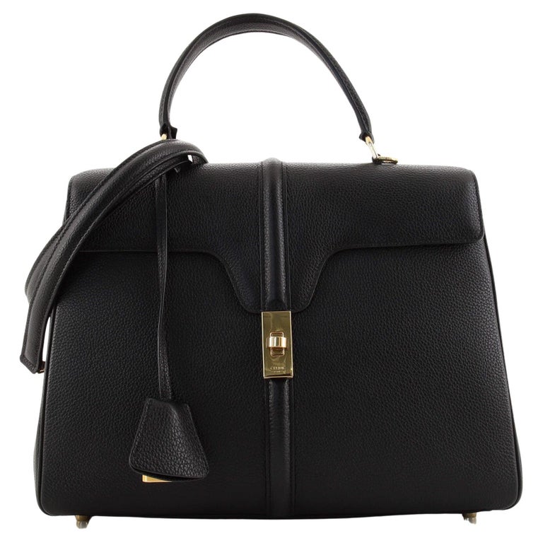 Celine 16 Top Handle Bag Grained Calfskin Medium at 1stDibs