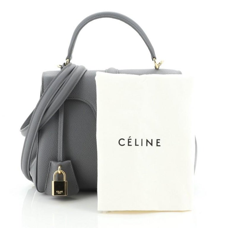 Celine 16 Top Handle Bag Grained Calfskin Small at 1stDibs