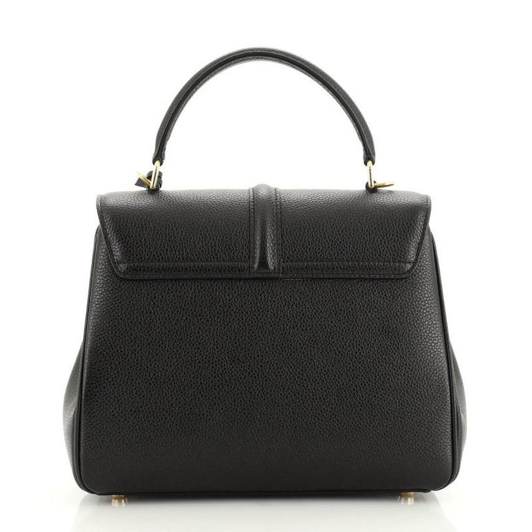 Celine 16 Top Handle Bag Grained Calfskin Small at 1stDibs | celine bag ...
