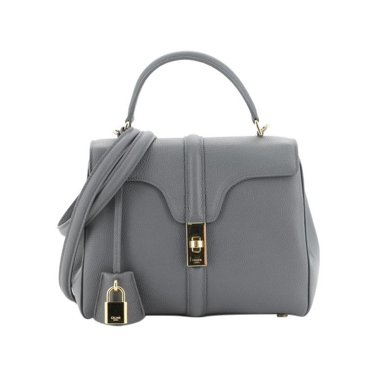 Celine 16 Top Handle Bag Grained Calfskin Small at 1stDibs
