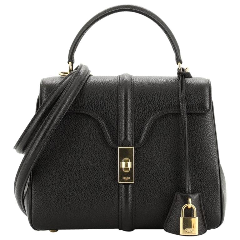 Celine 16 Top Handle Bag Grained Calfskin Small at 1stDibs | celine bag ...