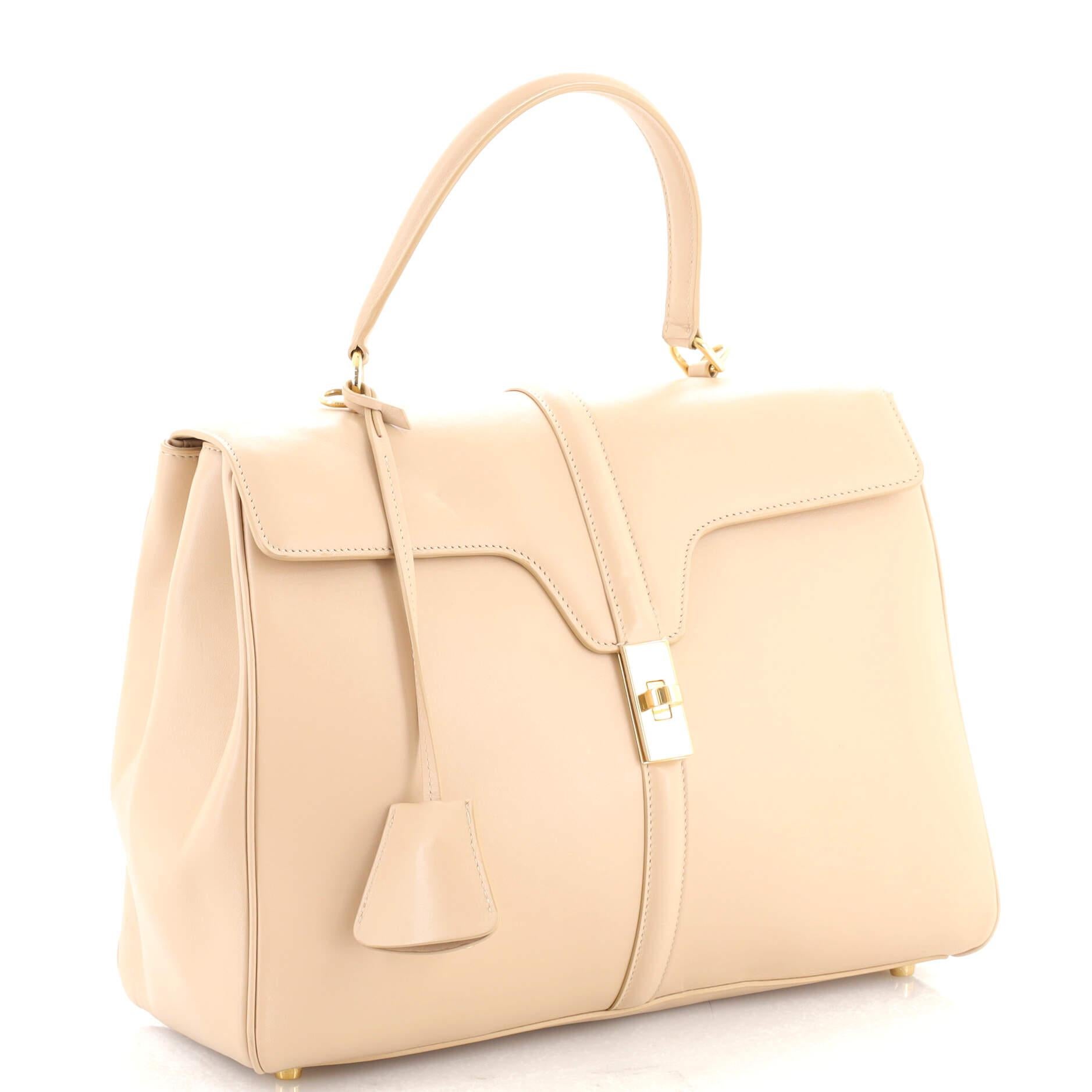 Celine 16 Top Handle Bag Smooth Calfskin Medium at 1stDibs | celine ...