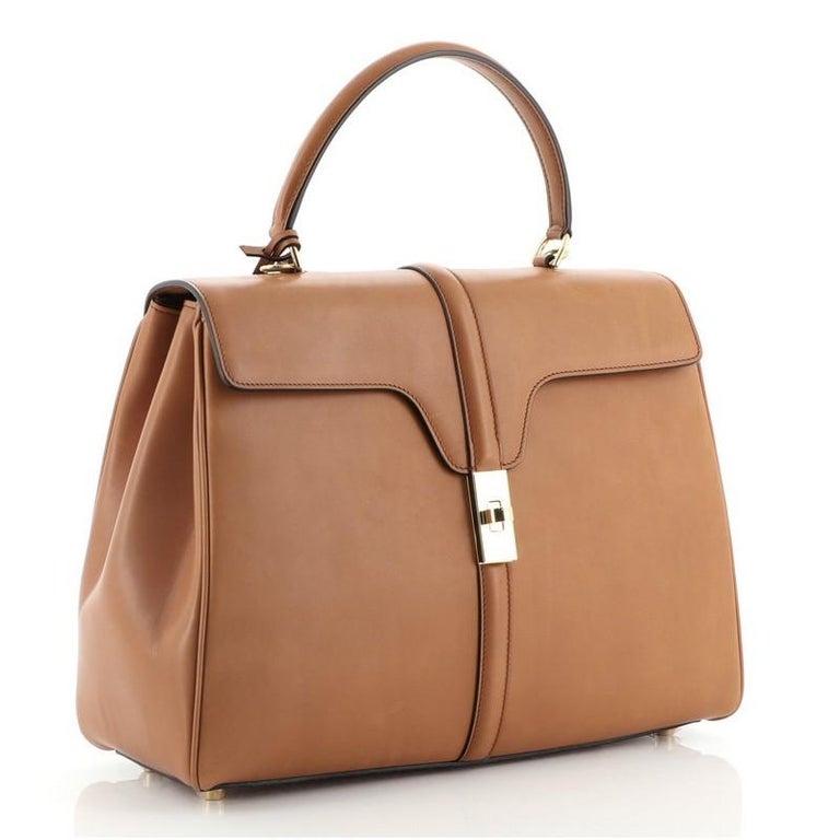 Celine 16 Top Handle Bag Smooth Calfskin Medium at 1stDibs