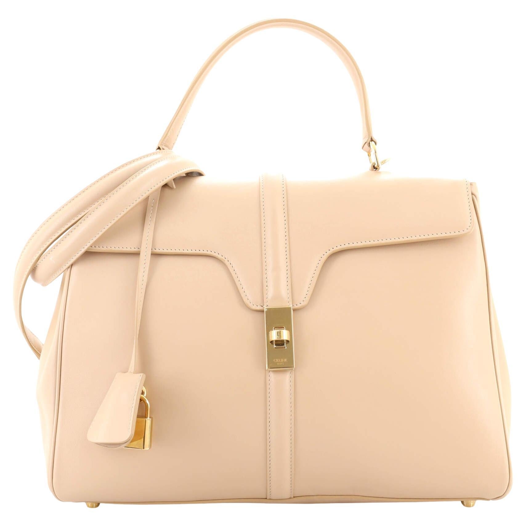 Celine 16 Top Handle Bag Smooth Calfskin Medium at 1stDibs | celine ...