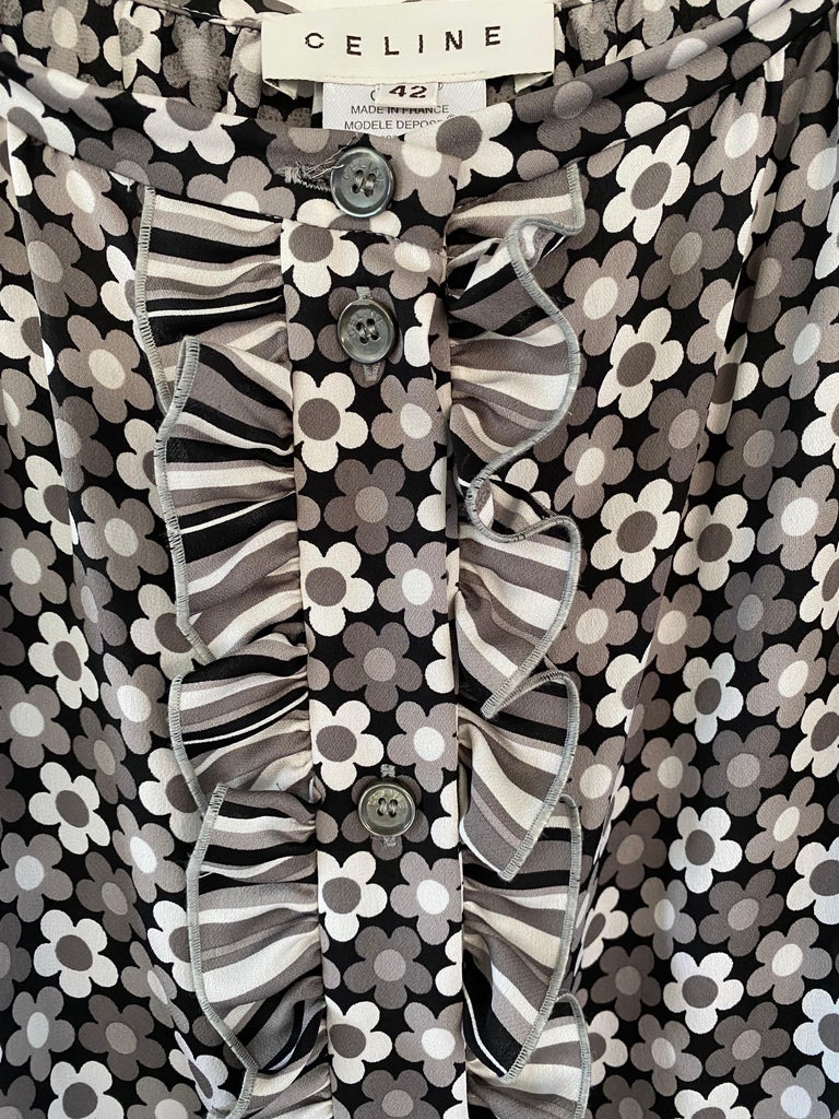 Celine 2002 Runway Silk Floral Button Down Skirt by Michael Kors For ...