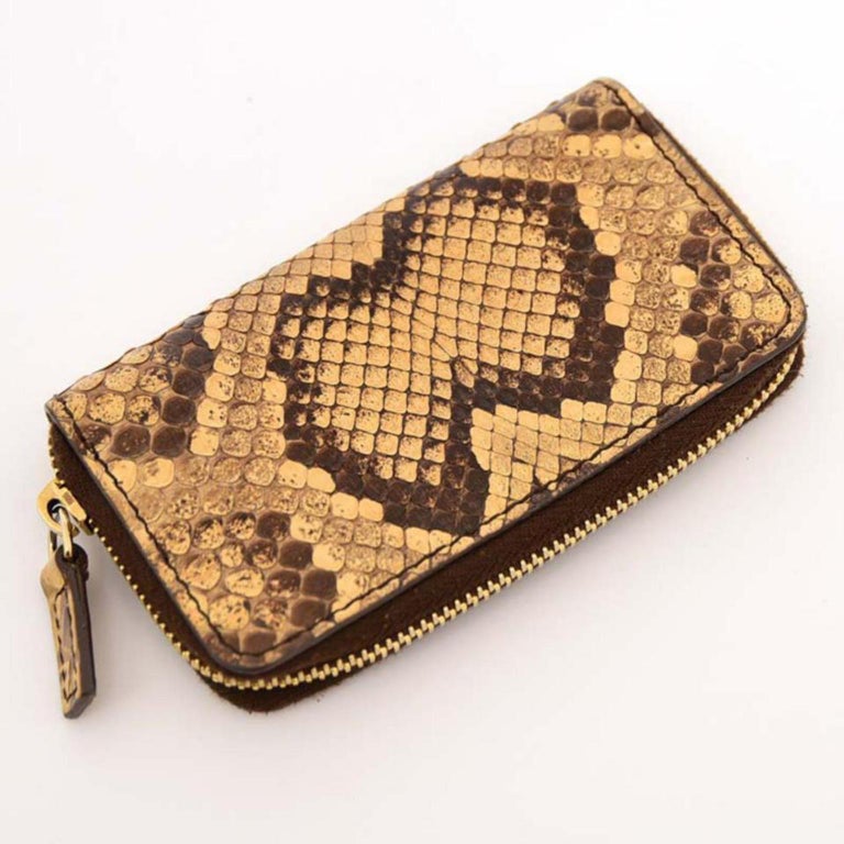 Céline Around Wallet 226389 Python Clutch For Sale at 1stDibs