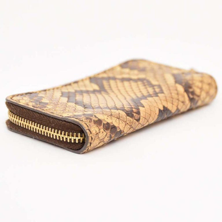 Céline Around Wallet 226389 Python Clutch For Sale at 1stDibs