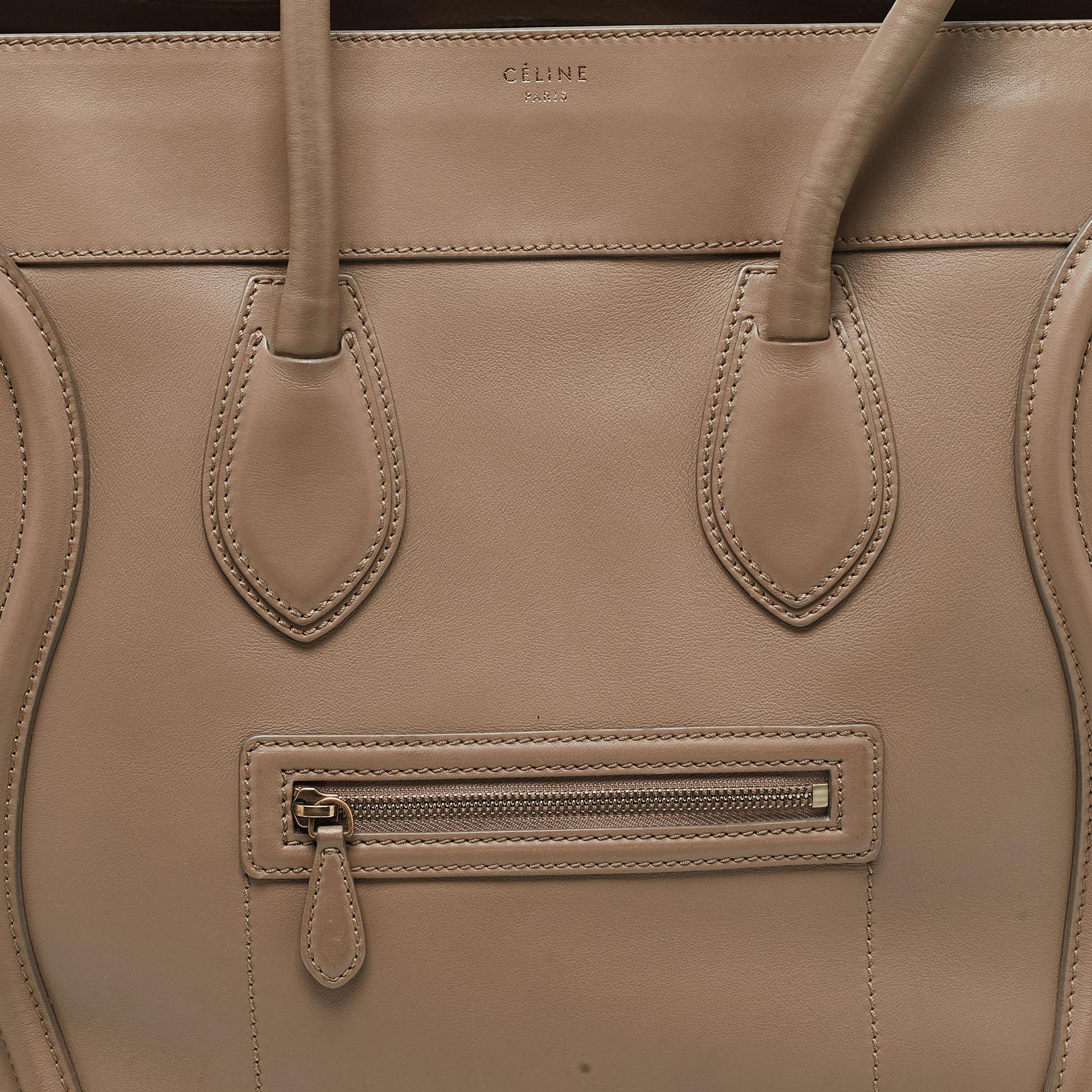 Celine Beige Leather Large Luggage Tote at 1stDibs | celine large tote