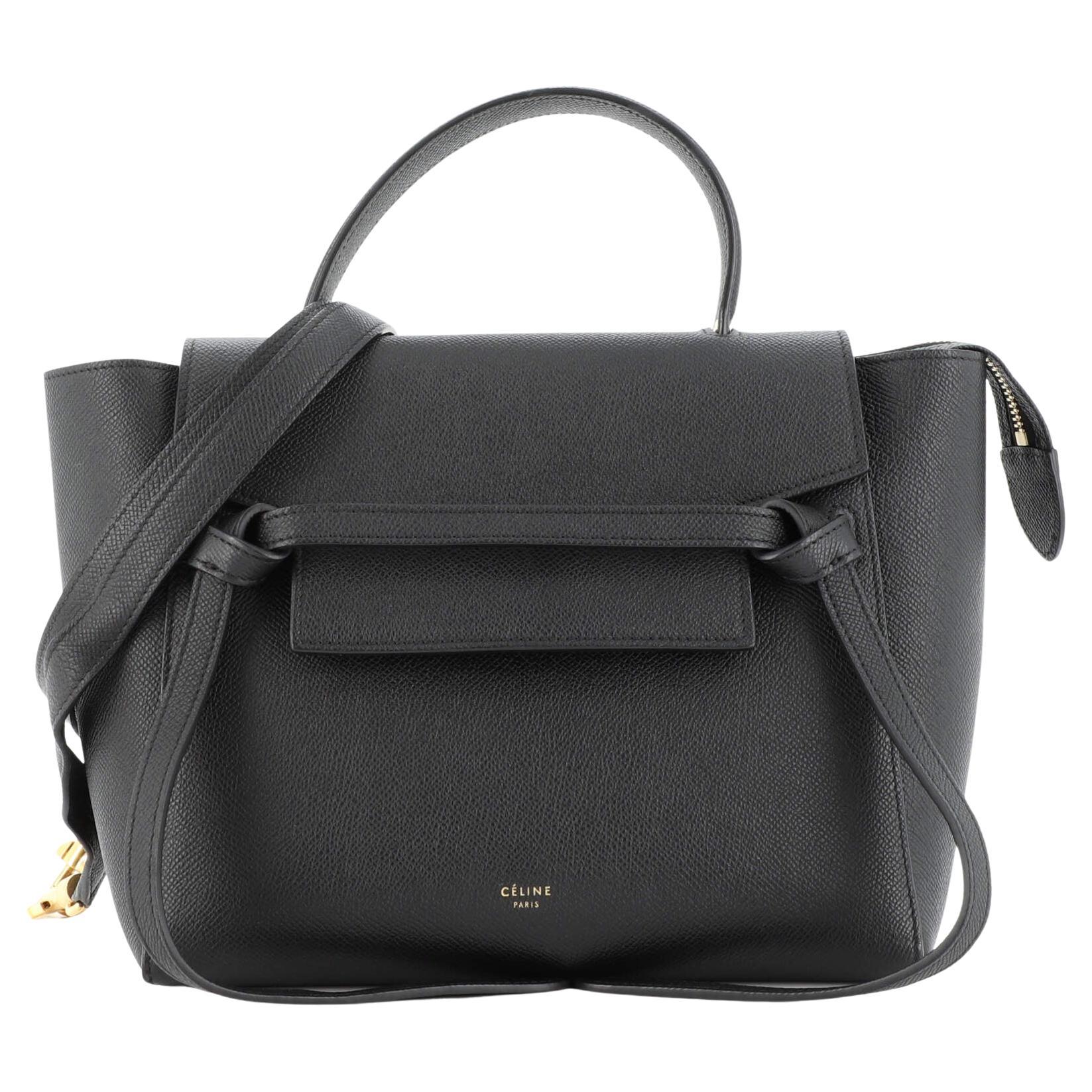 Celine Triomphe Black Crossbody Bag at 1stDibs