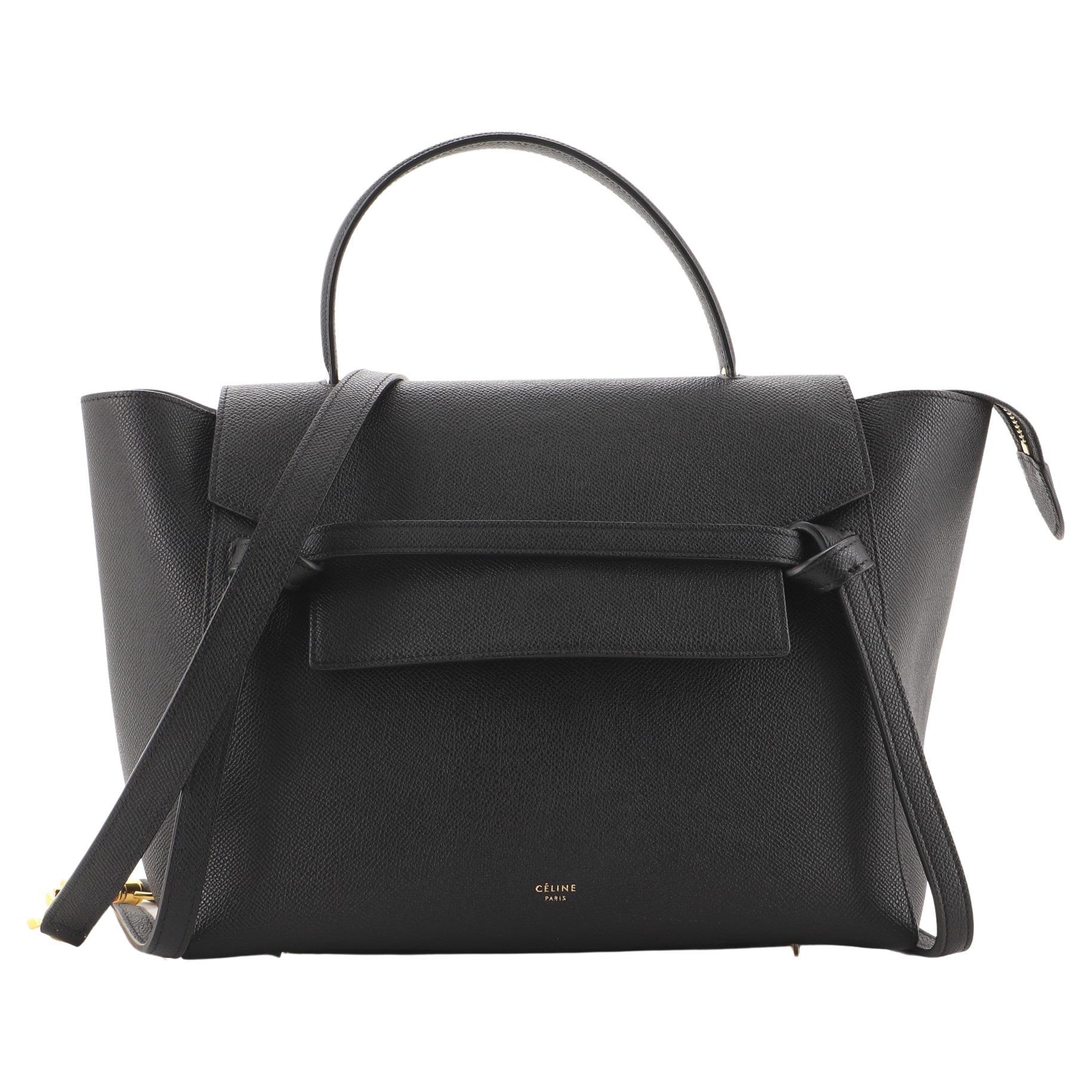 Celine Luggage Bag Canvas and Leather Mini at 1stDibs