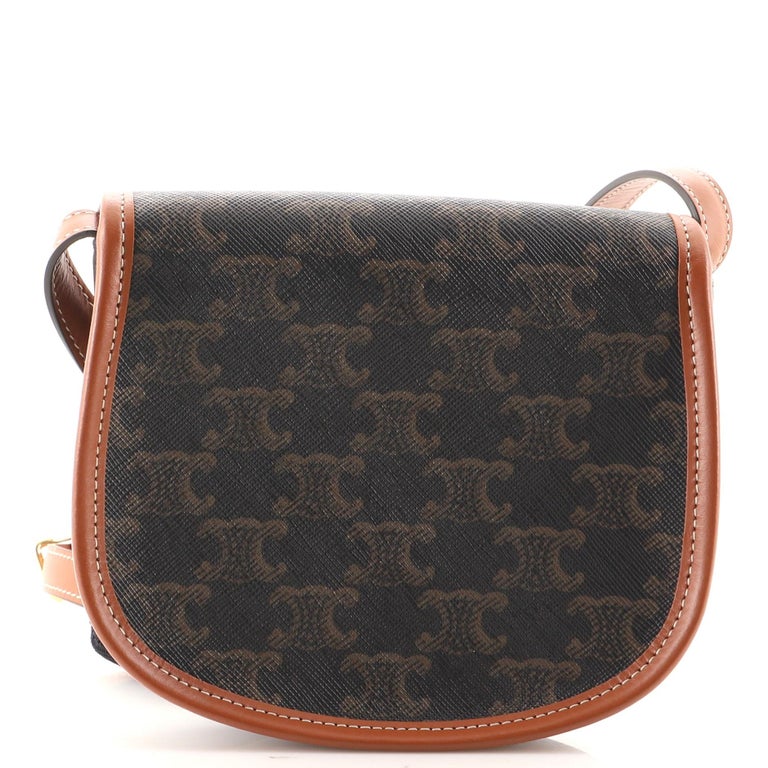 Celine Besace Flap Bag Triomphe Coated Canvas Mini at 1stDibs | besace ...