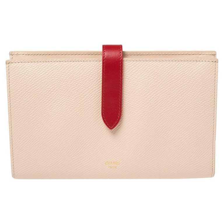 Celine Bicolor Leather Large Strap Wallet at 1stDibs