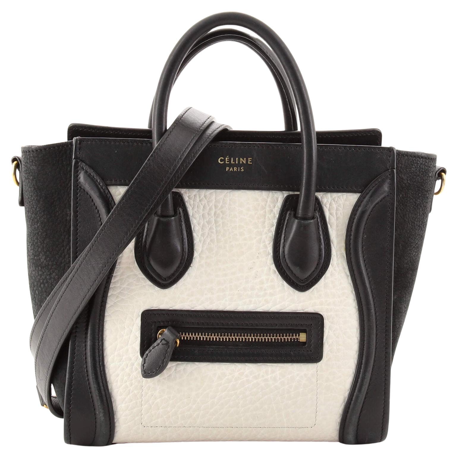 Celine Black Leather Medium Phantom Luggage Tote at 1stDibs