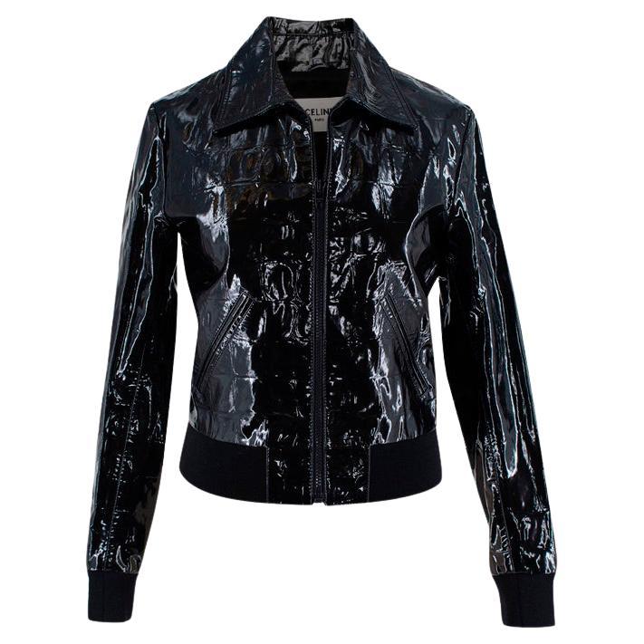 Celine Crocodile Leather Coat - dark brown at 1stDibs | celine leather ...