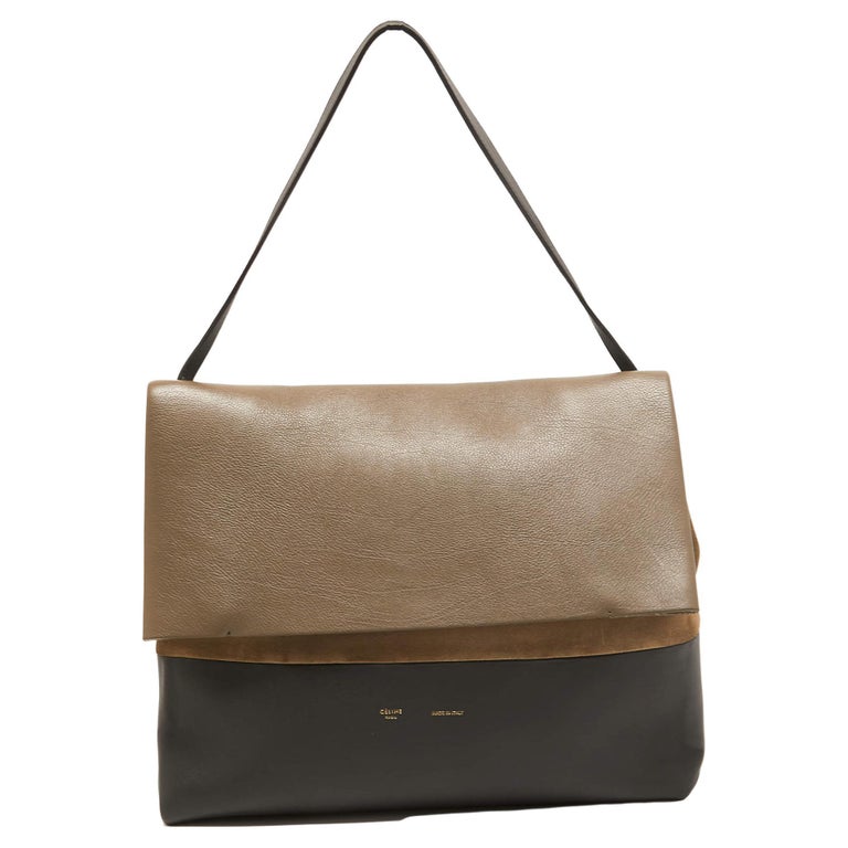 Celine Black/Grey Leather All Soft Shoulder Bag For Sale at 1stDibs