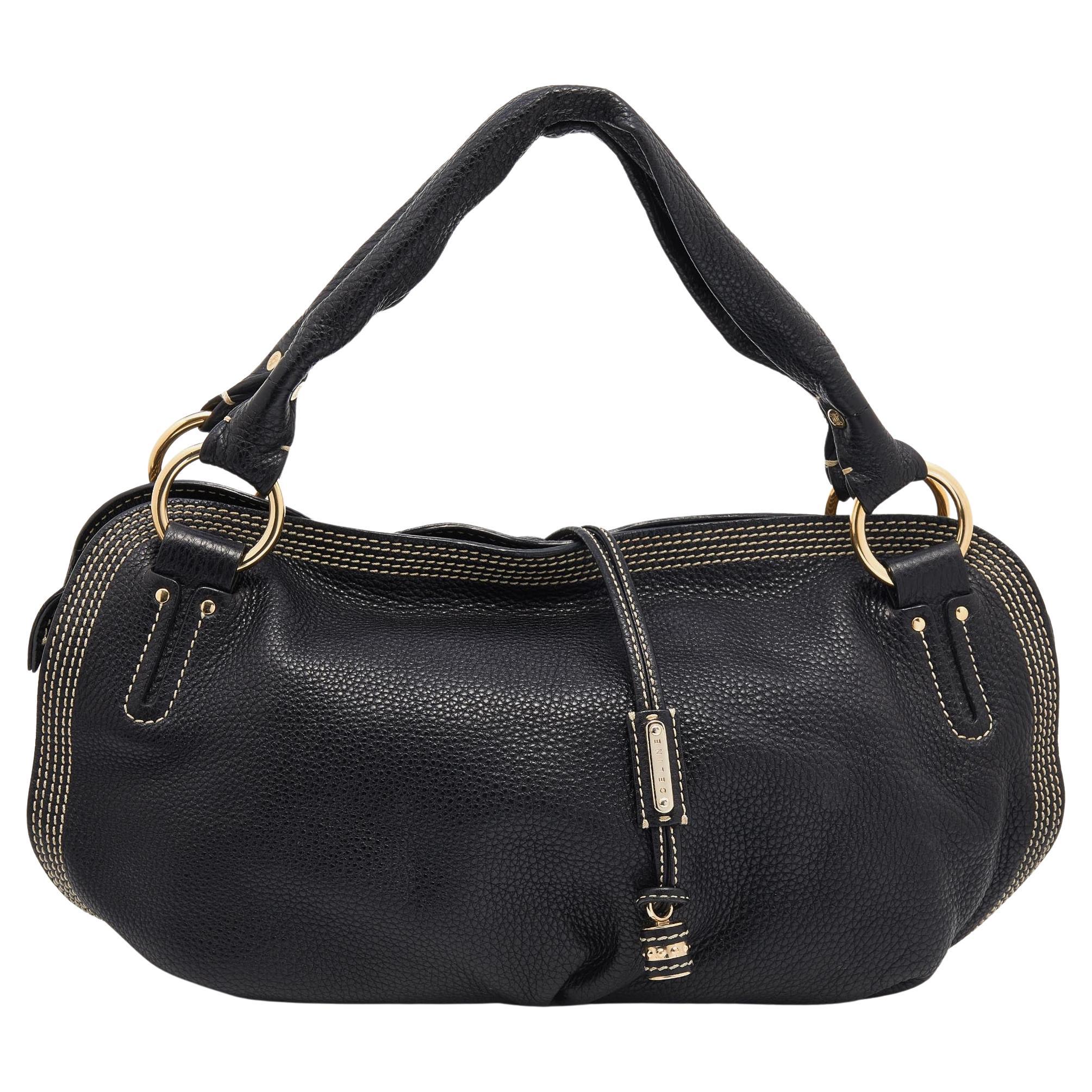 Celine Black Leather Shoulder Bag at 1stDibs | celine bag, celine handbags