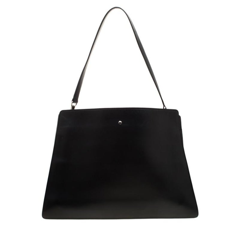 Celine Black Leather Shoulder Bag For Sale at 1stDibs