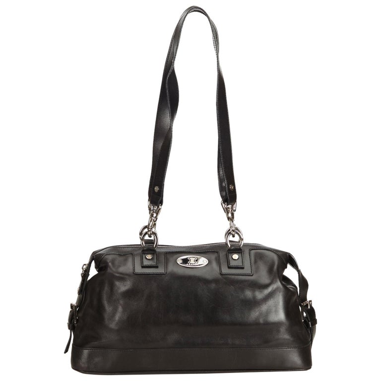 Celine Black Leather Shoulder Bag at 1stdibs