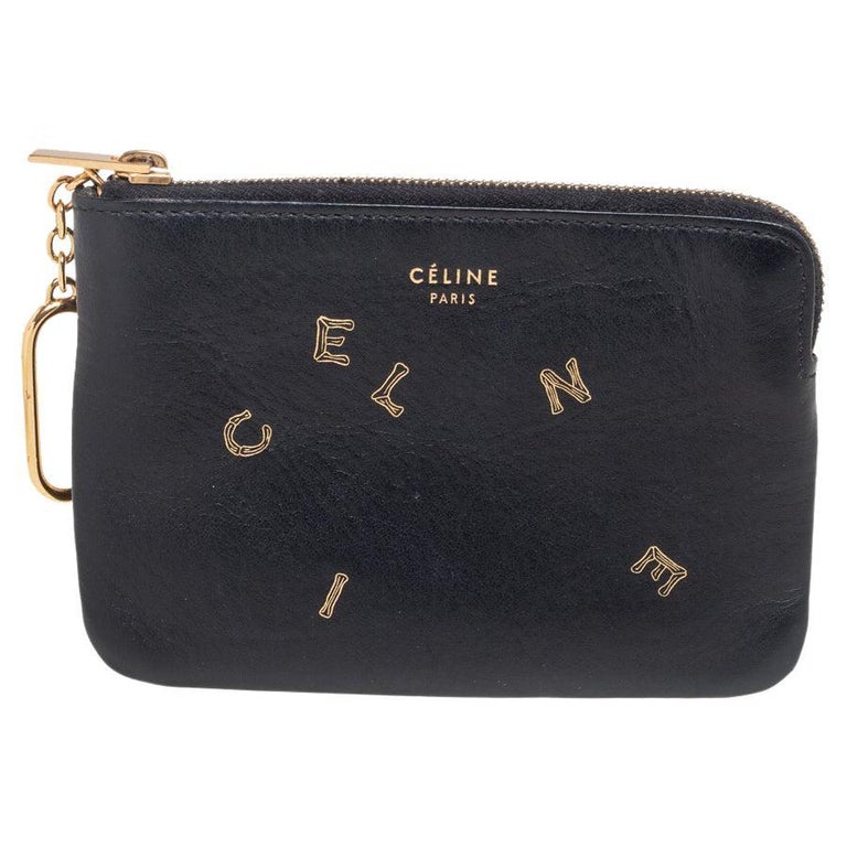 Celine Black Leather Solo Coin Purse at 1stDibs