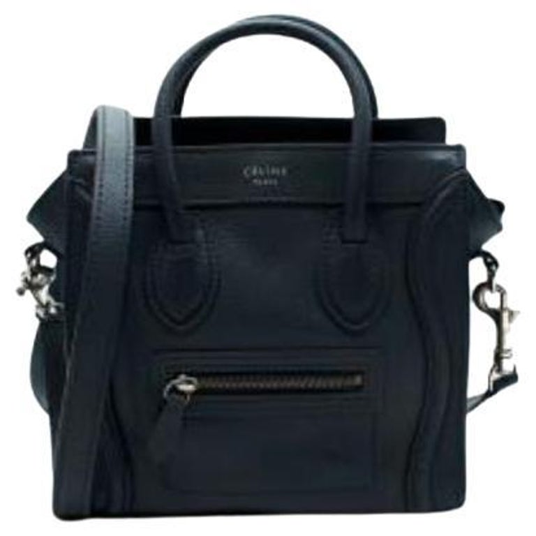 Celine Blue Nano Luggage Tote For Sale at 1stDibs