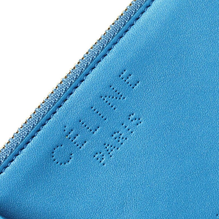 Celine Blue Perforated Leather Solo Coin Purse at 1stDibs | solo handbags