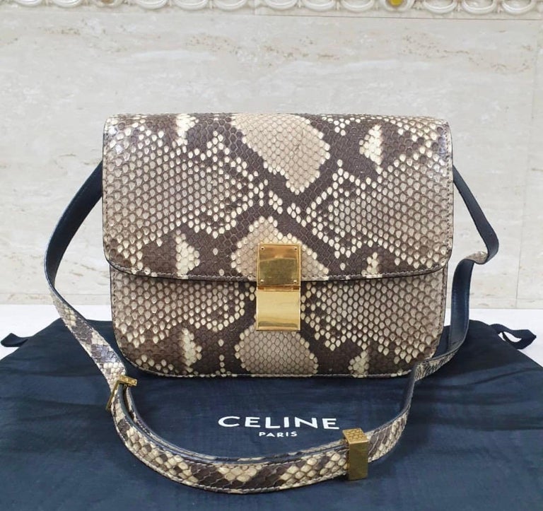 Celine Box Python Large Bag For Sale at 1stDibs