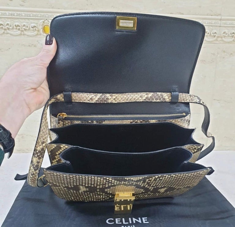 Celine Box Python Large Bag For Sale at 1stDibs