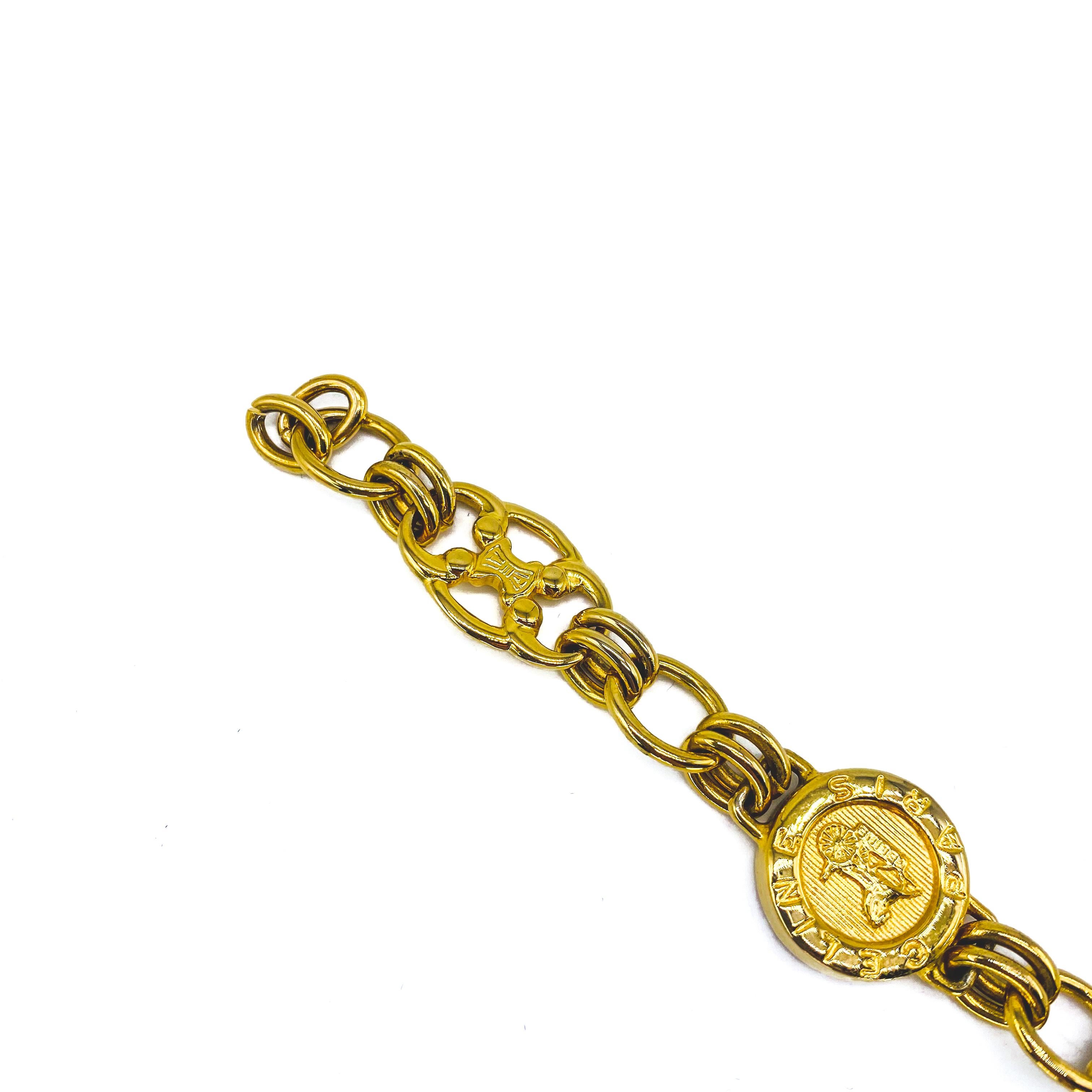 CELINE Bracelet Vintage 1980s at 1stDibs | vintage charm bracelet gold ...