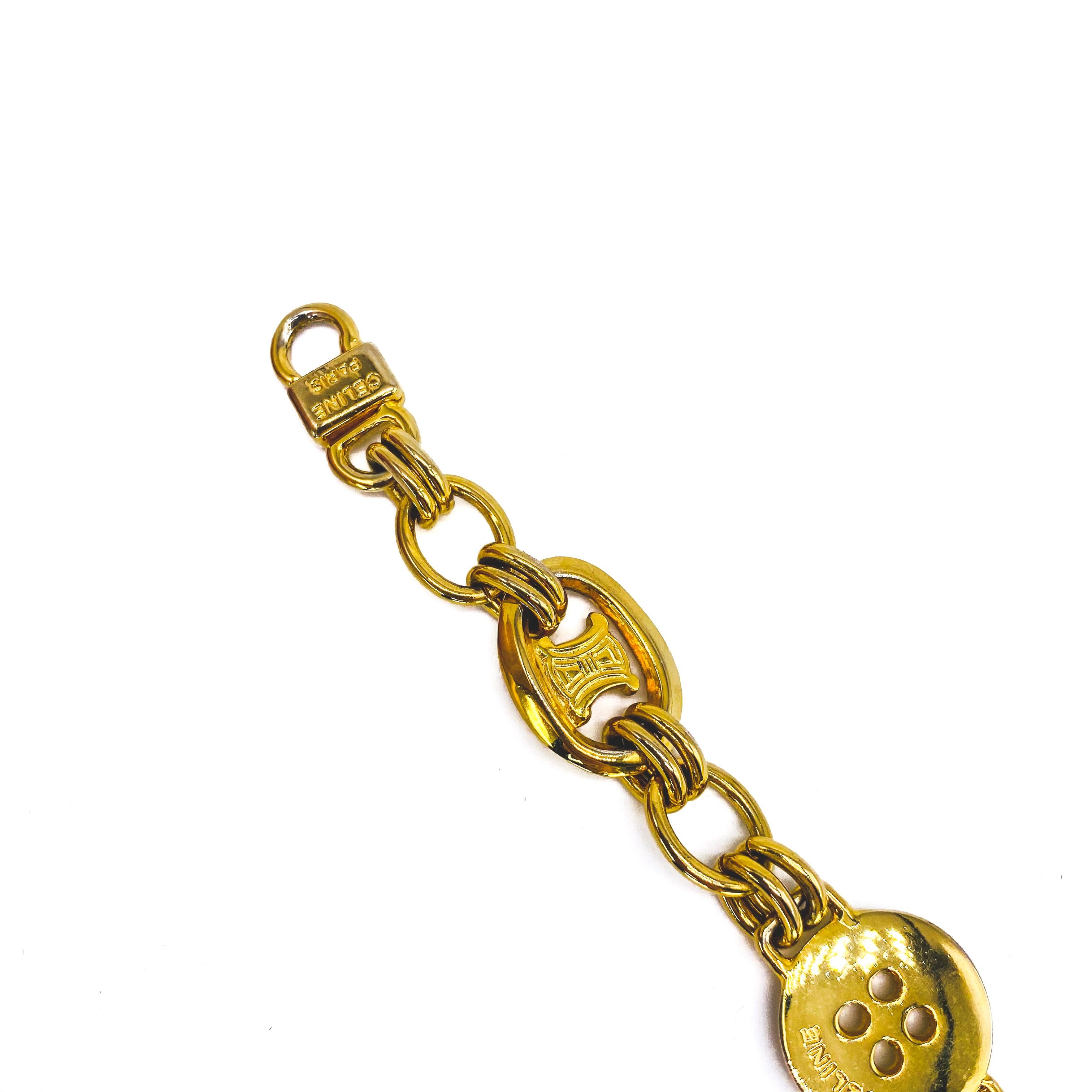 CELINE Bracelet Vintage 1980s at 1stDibs | vintage charm bracelet gold ...