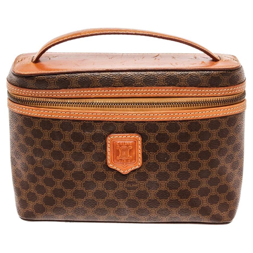 Celine Brown Leather Macadam Vanity Bag at 1stDibs | celine vanity bag ...
