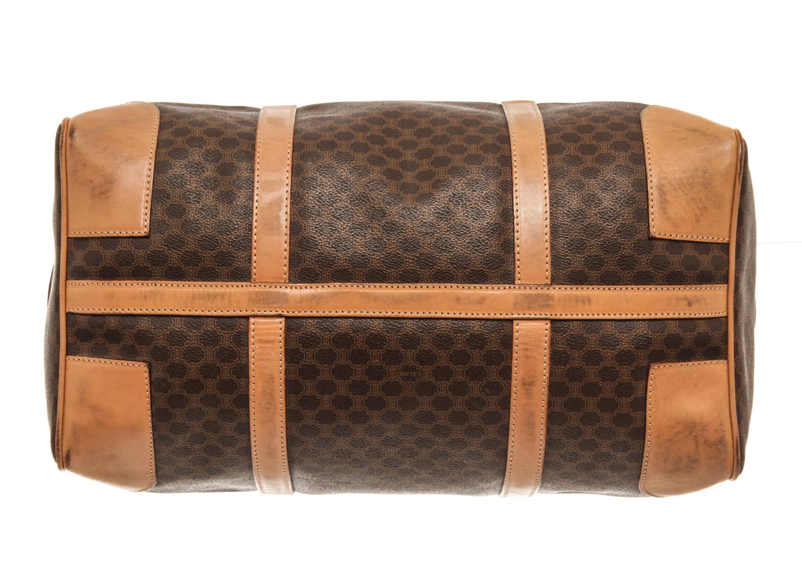 Celine Brown Macadam Canvas Boston Bag at 1stDibs | celine boston bag ...