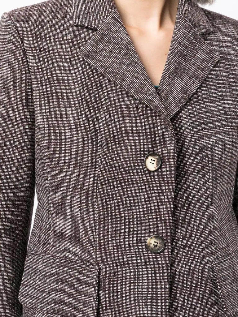 Celine Brown Wool Blazer For Sale at 1stDibs