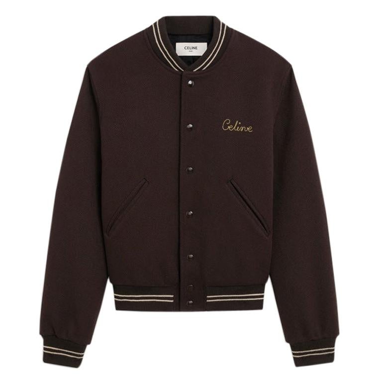 Celine Brown Wool Teddy College Jacket - Size US 0-2 at 1stDibs ...