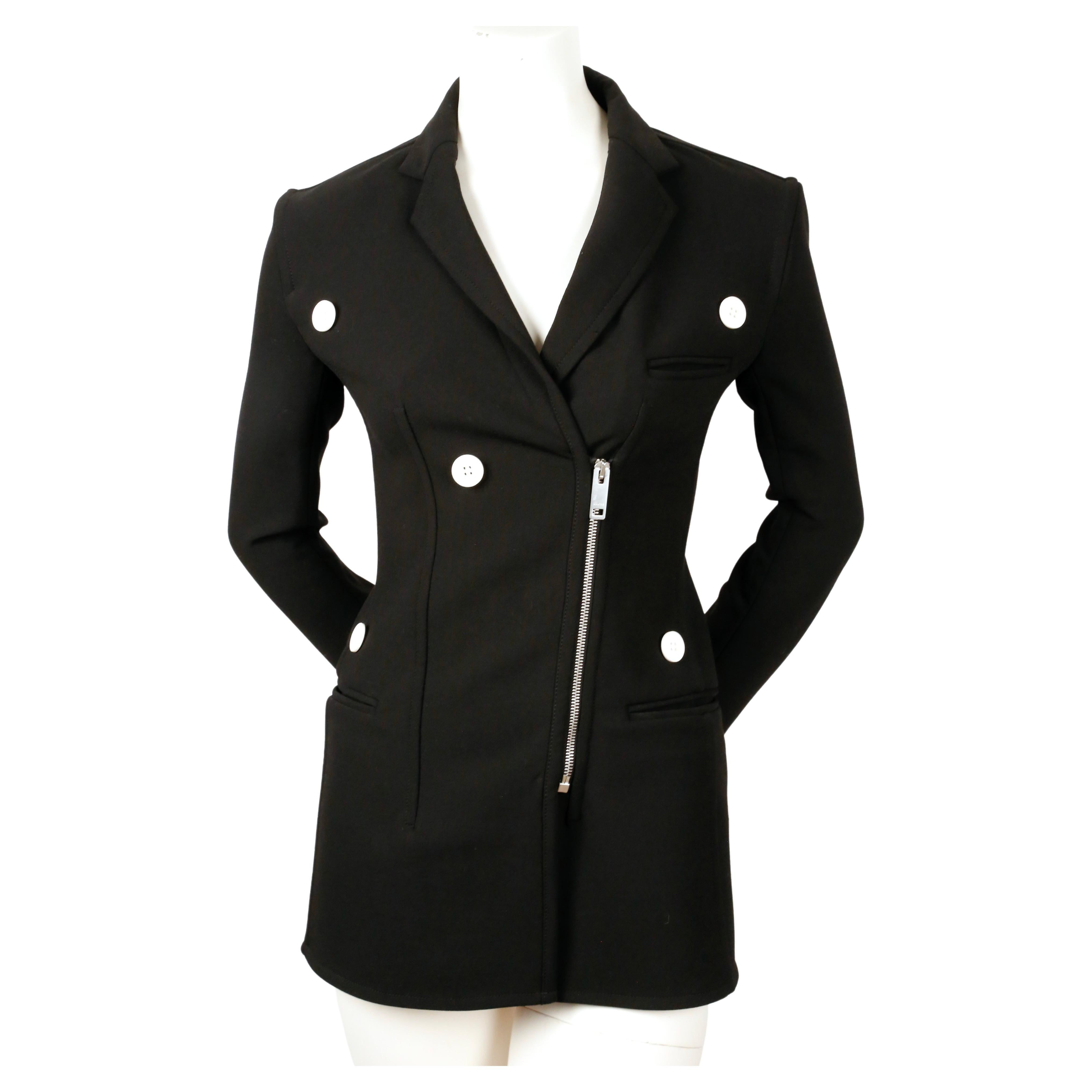 CELINE by PHOEBE PHILO forest green leather biker jacket at 1stDibs ...
