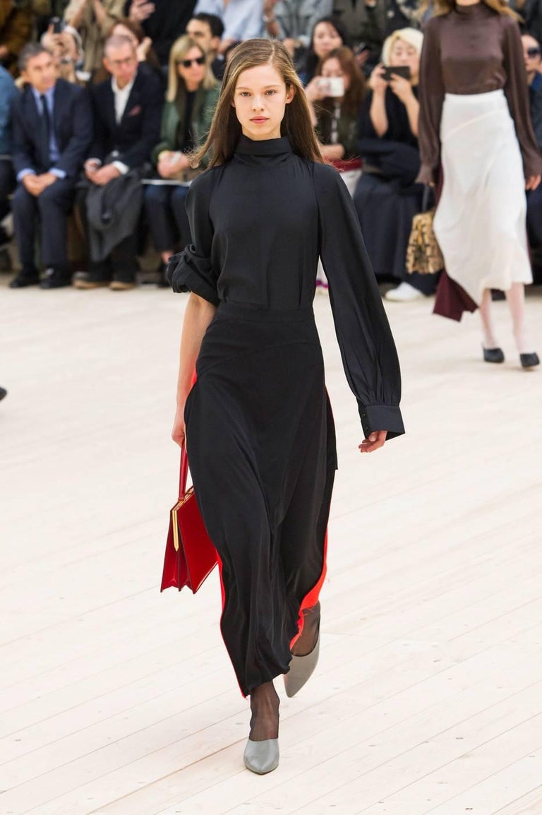 Celine by Phoebe Philo runway tunic dress with neck ties and open back ...