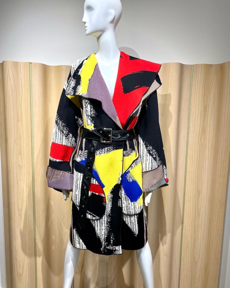 CELINE by Phoebe Philo spring 2014 Graffiti Print Coat For Sale at 1stDibs