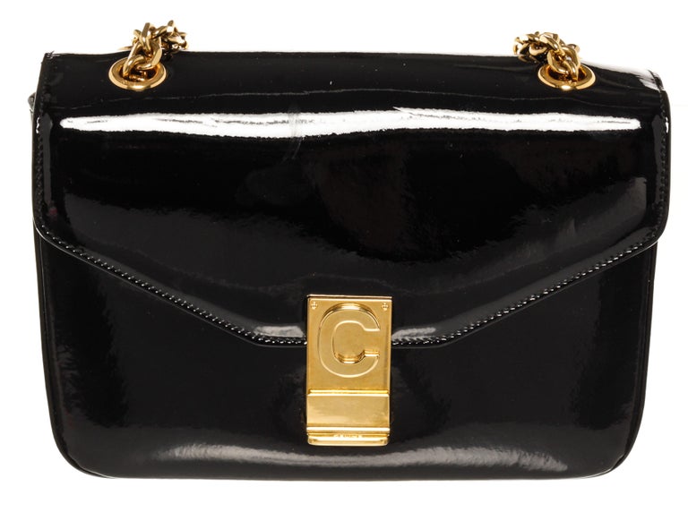 Celine C Bag Patent Medium Bag For Sale at 1stDibs