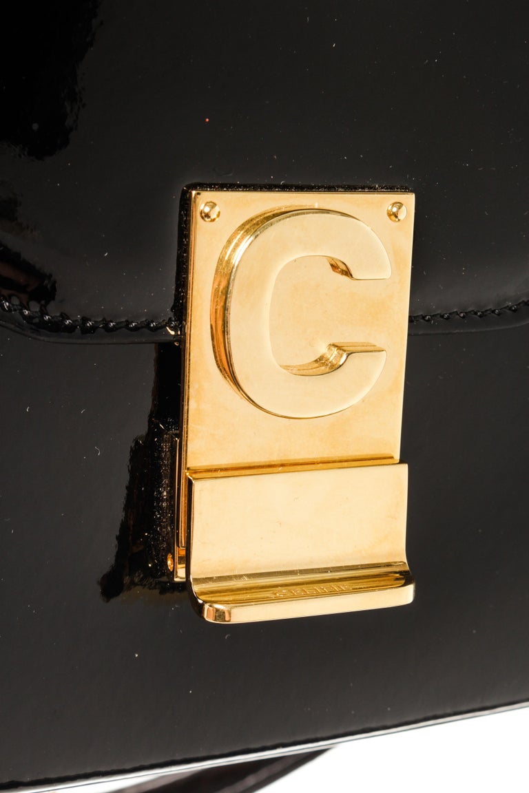 Celine C Bag Patent Medium Bag For Sale at 1stDibs