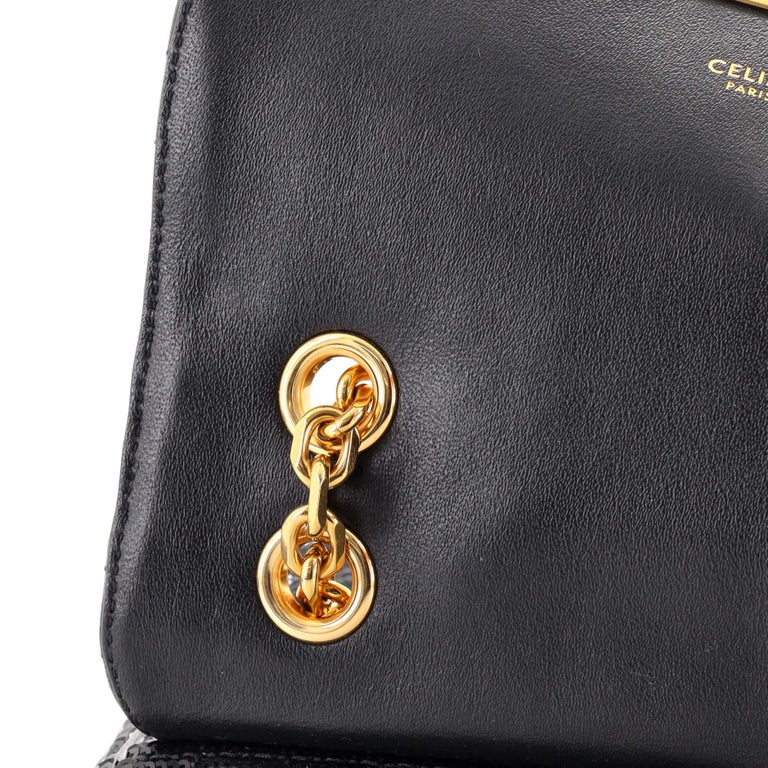 Celine C Bag Quilted Sequins and Calfskin Small For Sale at 1stDibs